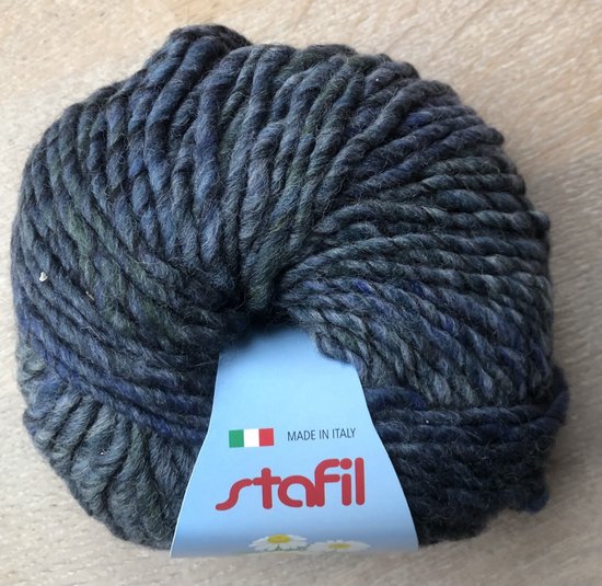 STAFIL WOOL DAISY, COL:52 MIX GRIJS/ BLAUW - Breigaren - Zacht wol ...