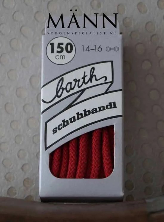 Veters dik rond 150cm Rood (Barth) | bol