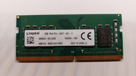 kingston 8GB 1Rx8 PC4-2400T-SA1-11 s0dimm KMKYF9-MIDK18081FR2R ddr4 | bol