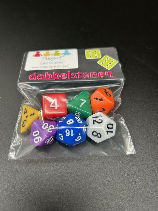 Dobbelstenen, 7 verschillende soorten voor dungeons & dragons | bol