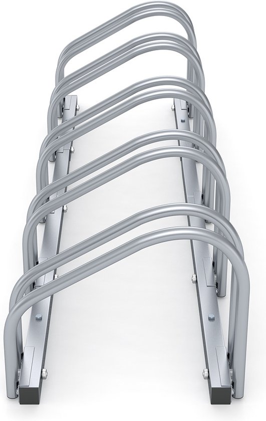 Monzana Fietsenrek – voor 5 Fietsen 130x32x27cm - Zilver | bol.com