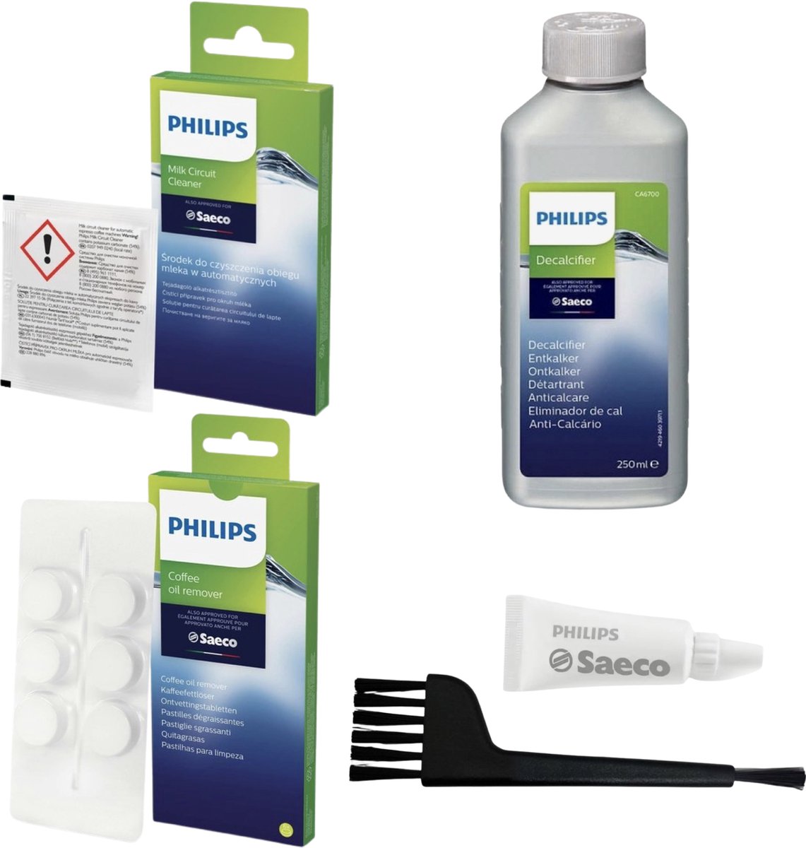 Philips - Saeco - Ontkalker + Smeermiddel + Reinigingstabletten + Milk ...