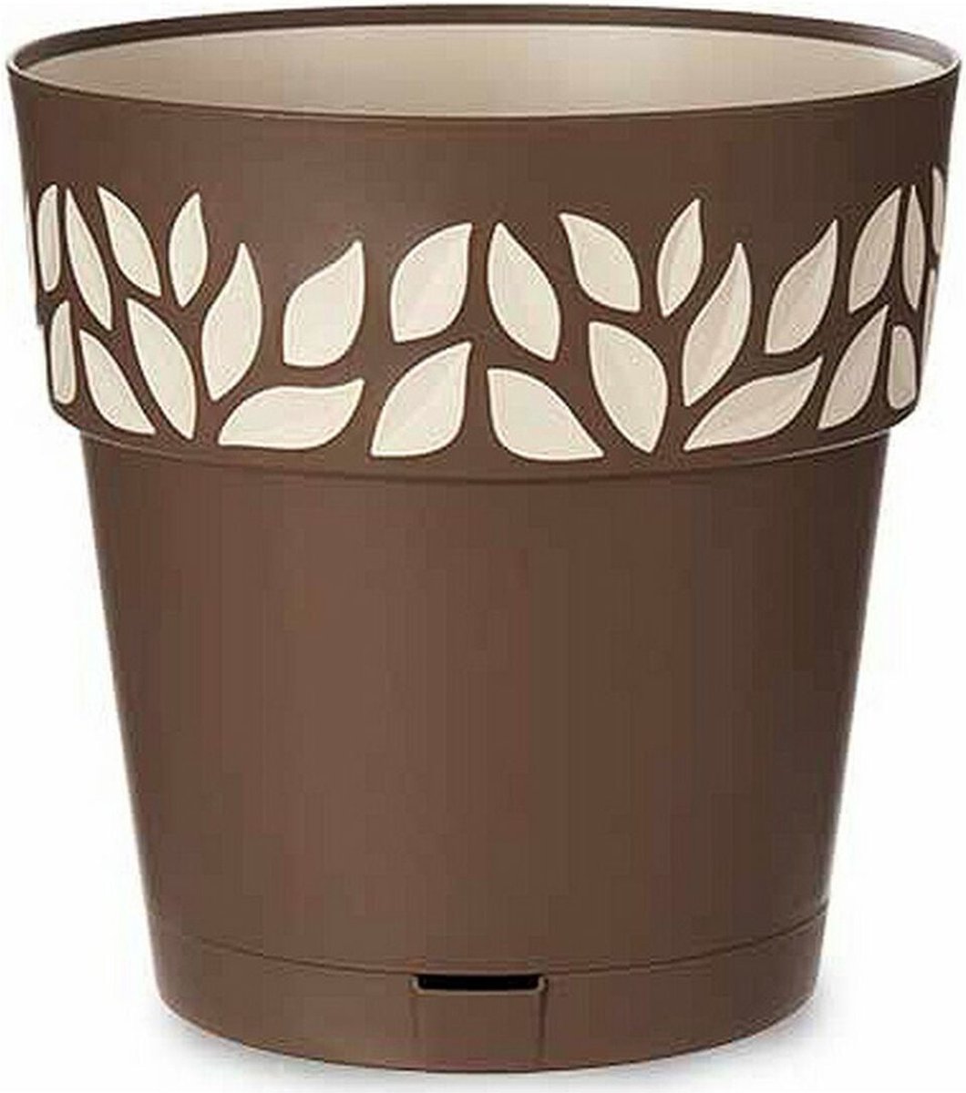 Zelfwaterende bloempot Stefanplast 3920311 Beige Bruin Plastic 29 x 29 ...