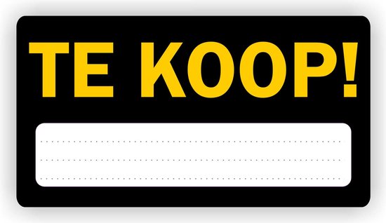 TE KOOP sticker. | bol