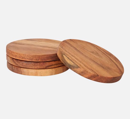 Onderzetters - Set van 4 - Rond - Onderzetters voor glazen ...