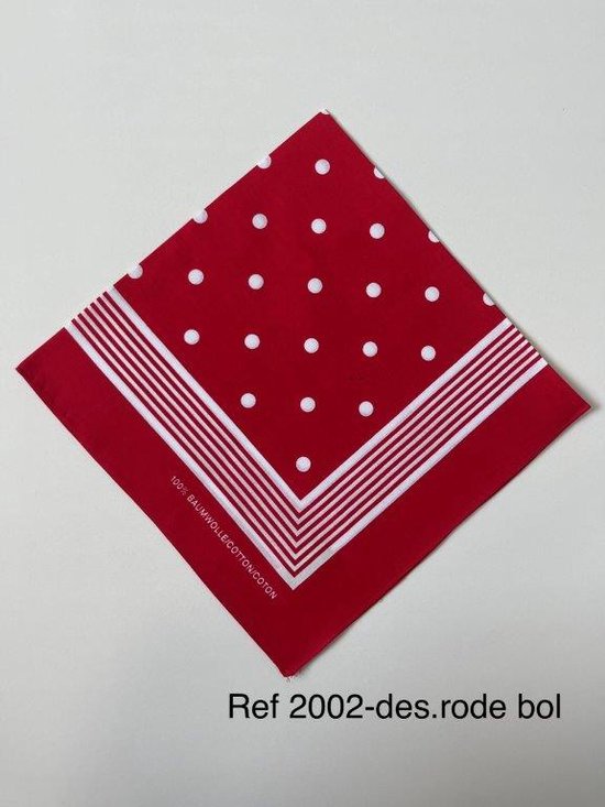 D&L Zakdoek Rood met Witte Bollen - 1 Stuk - Katoen | bol.com