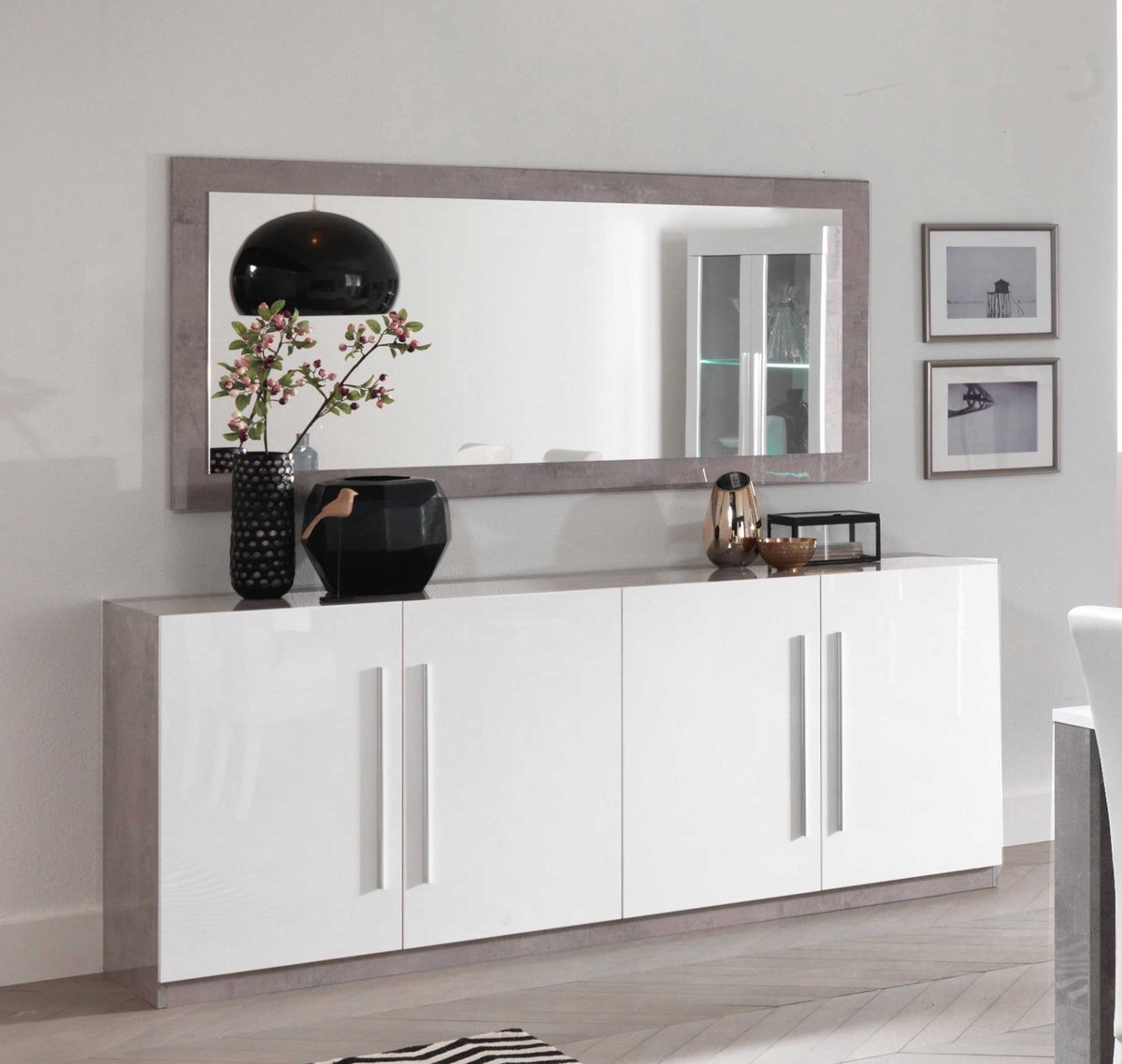 Alcos - Dressoir - Wit - 208x47x85 cm | bol.com