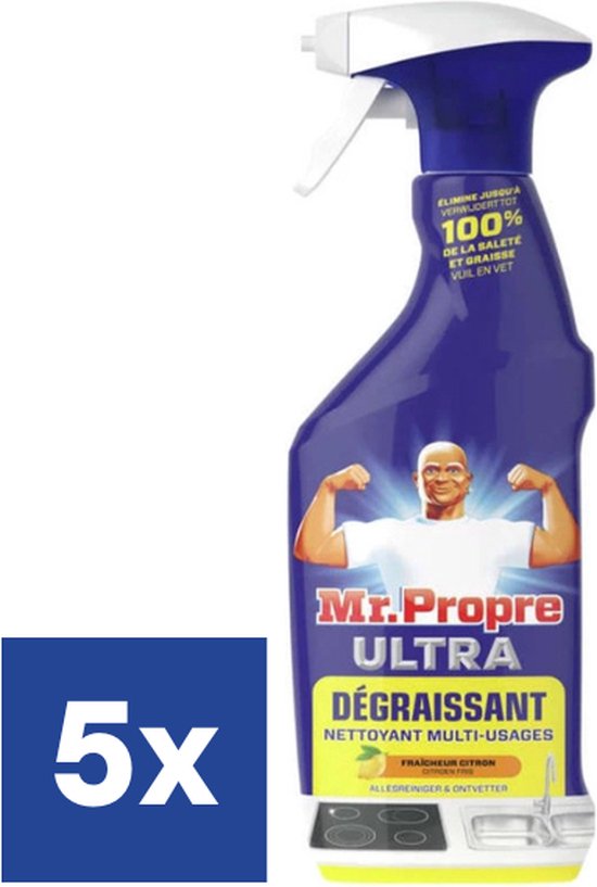 Mr Proper Ultra Power Citroen Allesreiniger - 5 x 500 ml | bol