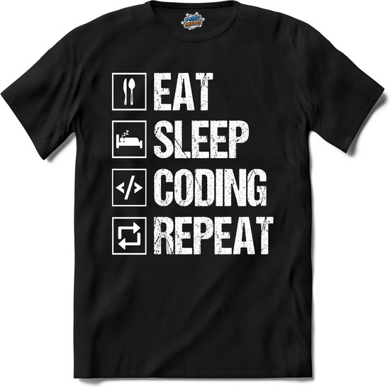 Eat , Sleep , Coding And Repeat | Coderen - Hacker - Hacken - T-Shirt ...