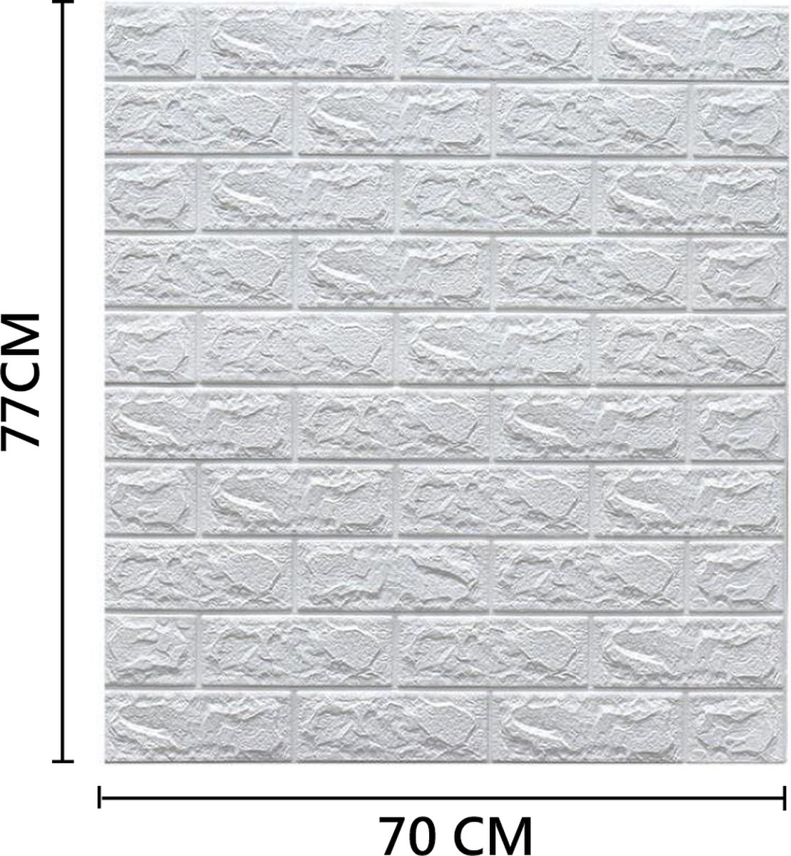 3D Baksteen Behang, PE Foam DIY Muursticker Zelfklevend Behang, 3D ...