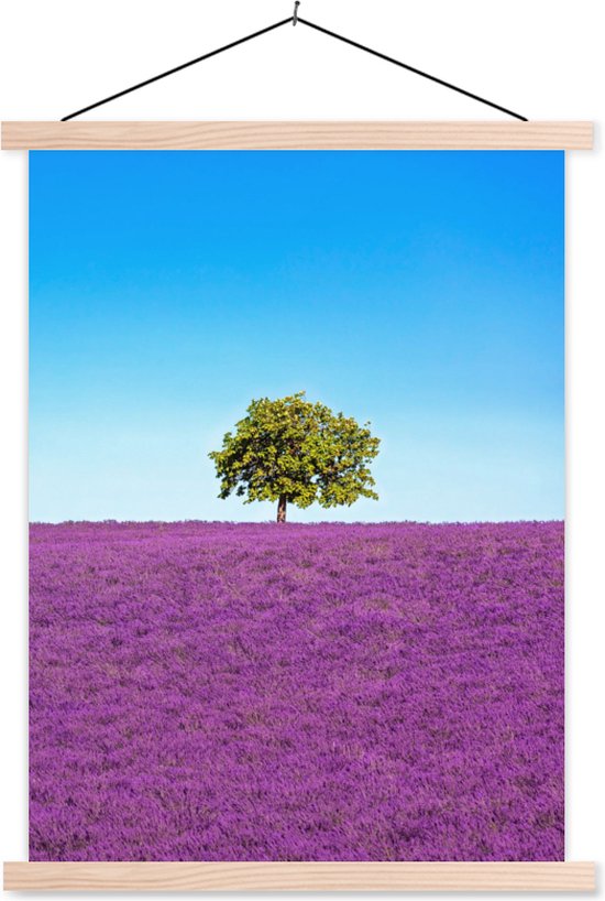 Posterhanger incl. Poster - Schoolplaat - Boom - Paars - Lucht ...