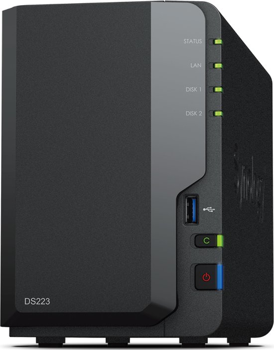 Synology DiskStation DS223, NAS, Desktop, Realtek, RTD1619B | bol.com