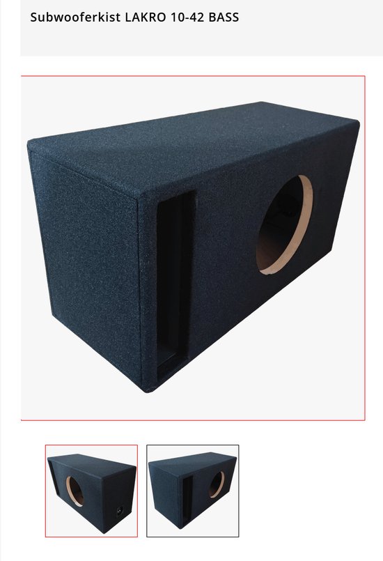 subwooferkist LAKRO 10-42 BASS 25mm mdf | bol