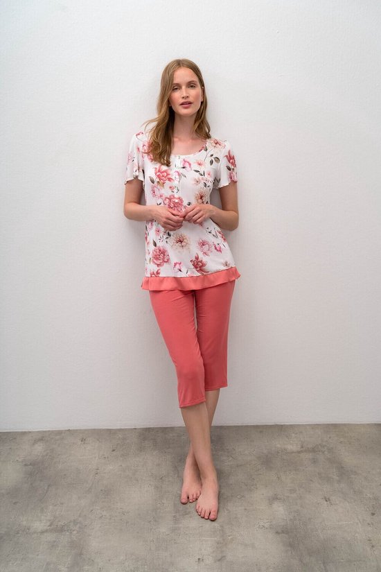 Vamp! Pyama voor dames Micromodal Red Dahlia 16047/583 XXL | bol.com