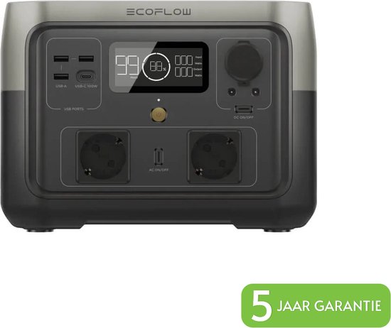 EcoFlow River 2 MAX - Solar portable power station - 512Wh - 500W | bol