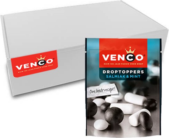Venco - Droptoppers Salmiak & Mint - 12x 210g | bol