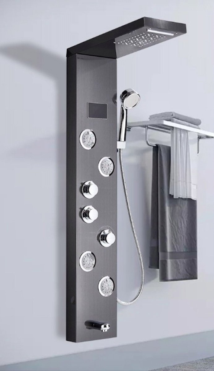 Douchepanelen - Douche Set - Regendouche - Douchewandpanelen - Zwart ...