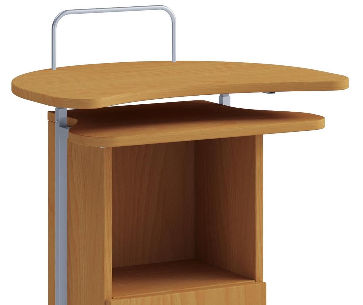 VCM Houten Staand Bureau Lessenaar Mobiele Staande Tafel Rolbare Wielen ...