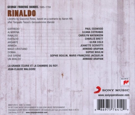 Handel: Rinaldo, G.F. Handel | Muziek | bol