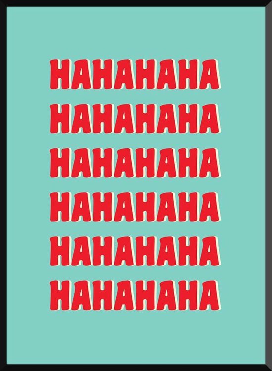 HAHA poster | moderne wanddecoratie in urban stijl - A3 | bol.com