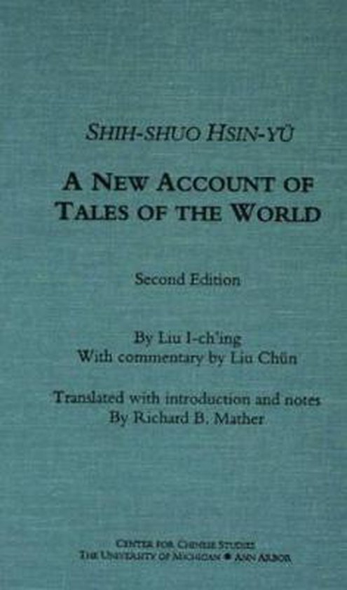Shih-shuo Hsin-yu | 9781938937019 | Boeken | bol.com