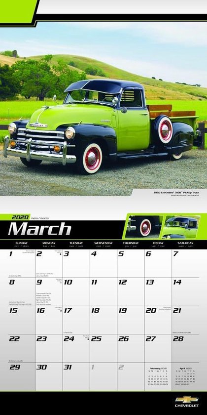 Classic Chevy Pickups Kalender 2020 | bol