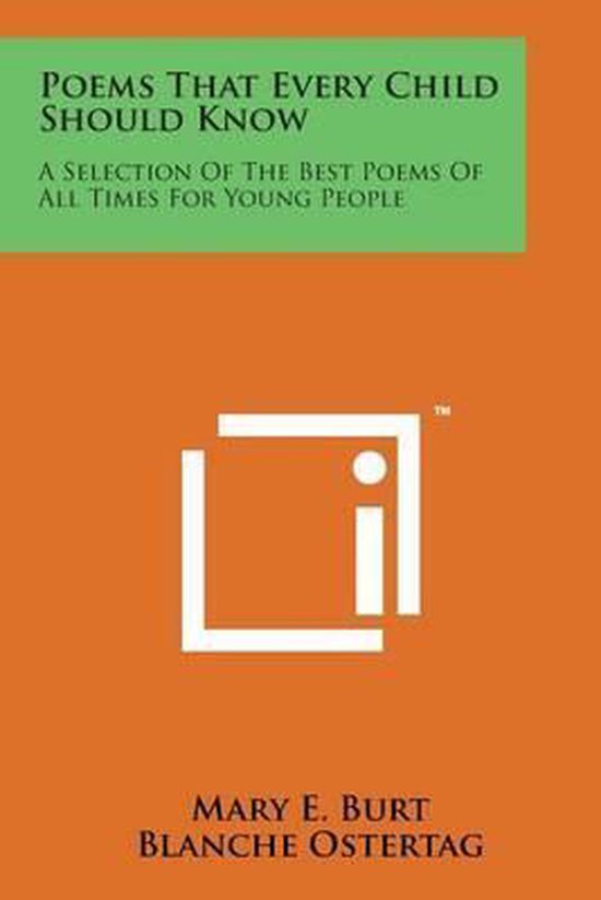 Poems That Every Child Should Know, Mary E. Burt | 9781169970281 ...