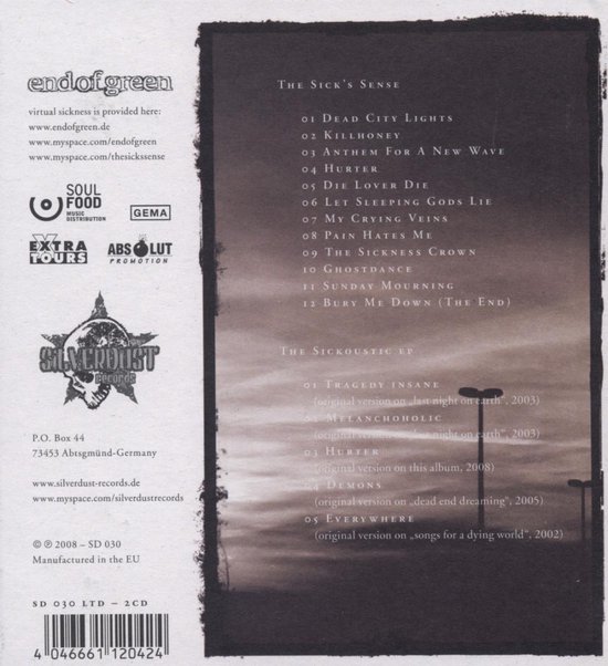 Sick's Sense, End Of Green | CD (album) | Muziek | bol