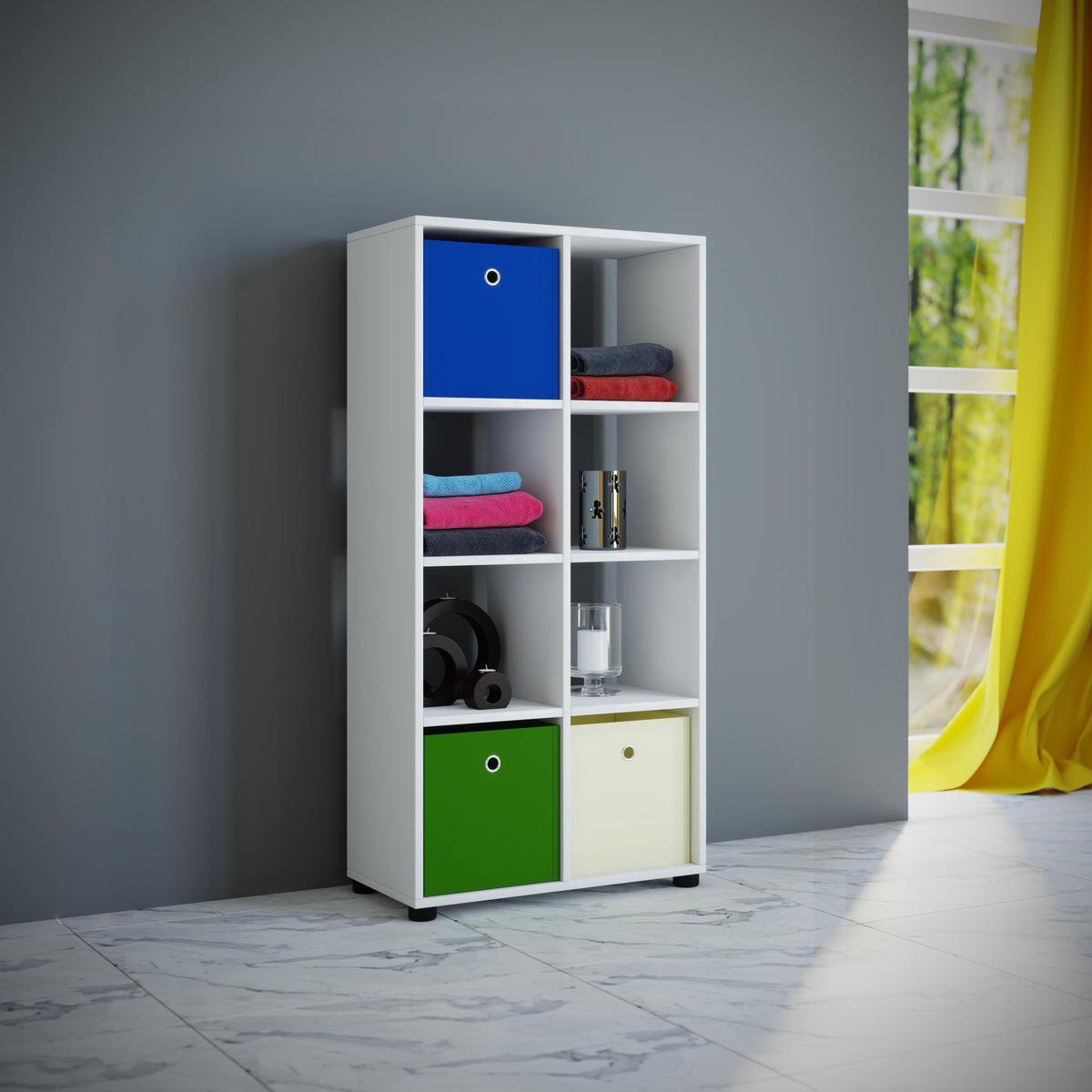 VCM Houten boekenkast decoratieve boekenstandaard plank Room Divider ...