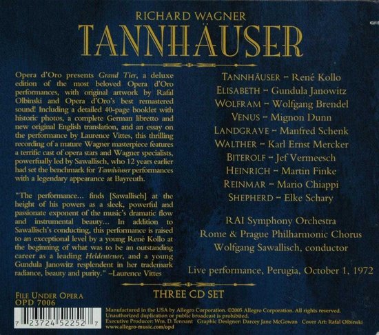 Tannhauser, René Kollo | Muziek | bol