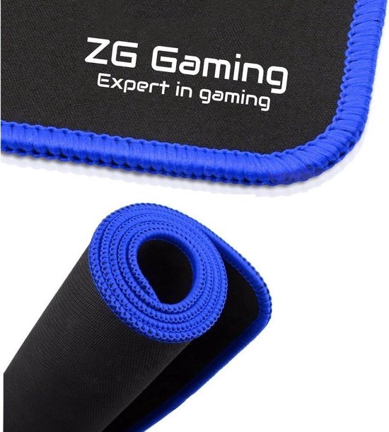 PC Extended Gaming muismat | XL gaming Muismat- Zwart Blauw | ZG Gaming ...