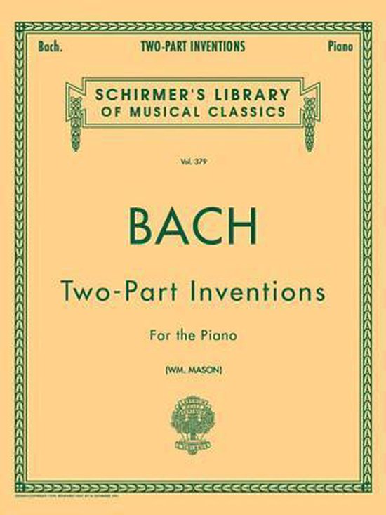 Bach Two-Part Inventions for the Piano, Sebastian Bach Johann ...
