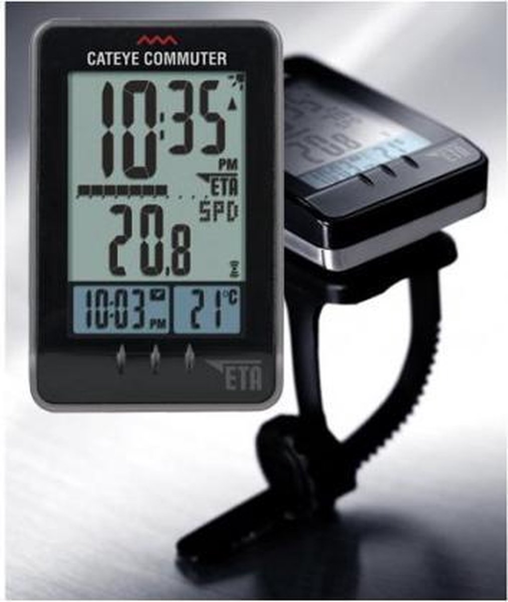 Cateye CC-COM10W Commuter - Fietscomputer - Draadloos - Zwart | bol.com