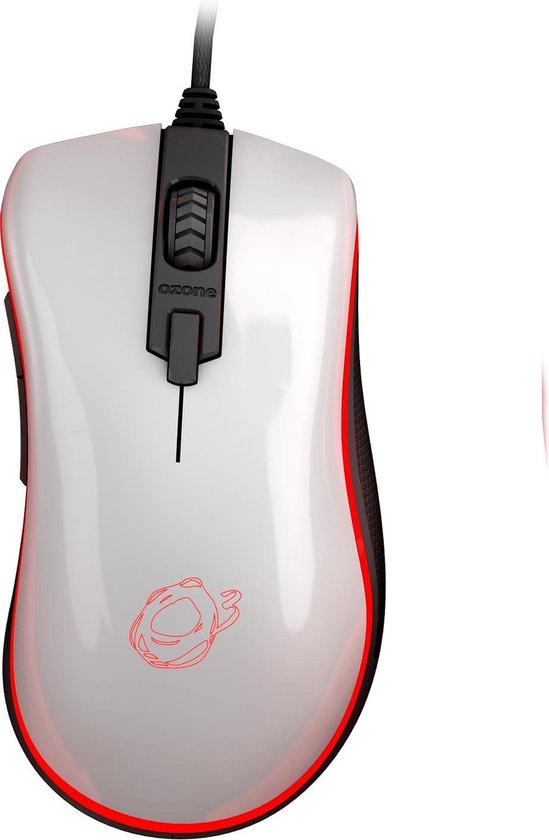 Ozone Neon M50 full RGB optische gaming muis 5000 dpi wit | bol
