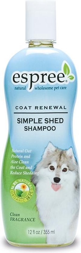Espree Simple Shed Shampoo - Hond - Vachtverzorging - 2 x 355 ml | bol