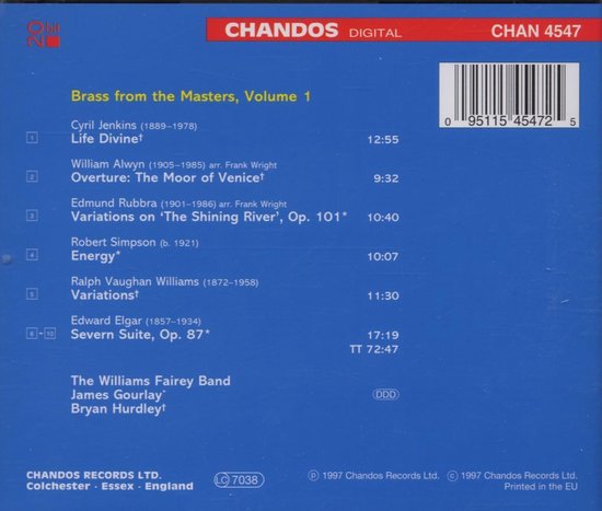Brass from the Masters Vol 1 / The Williams Fairey Band, Williams ...