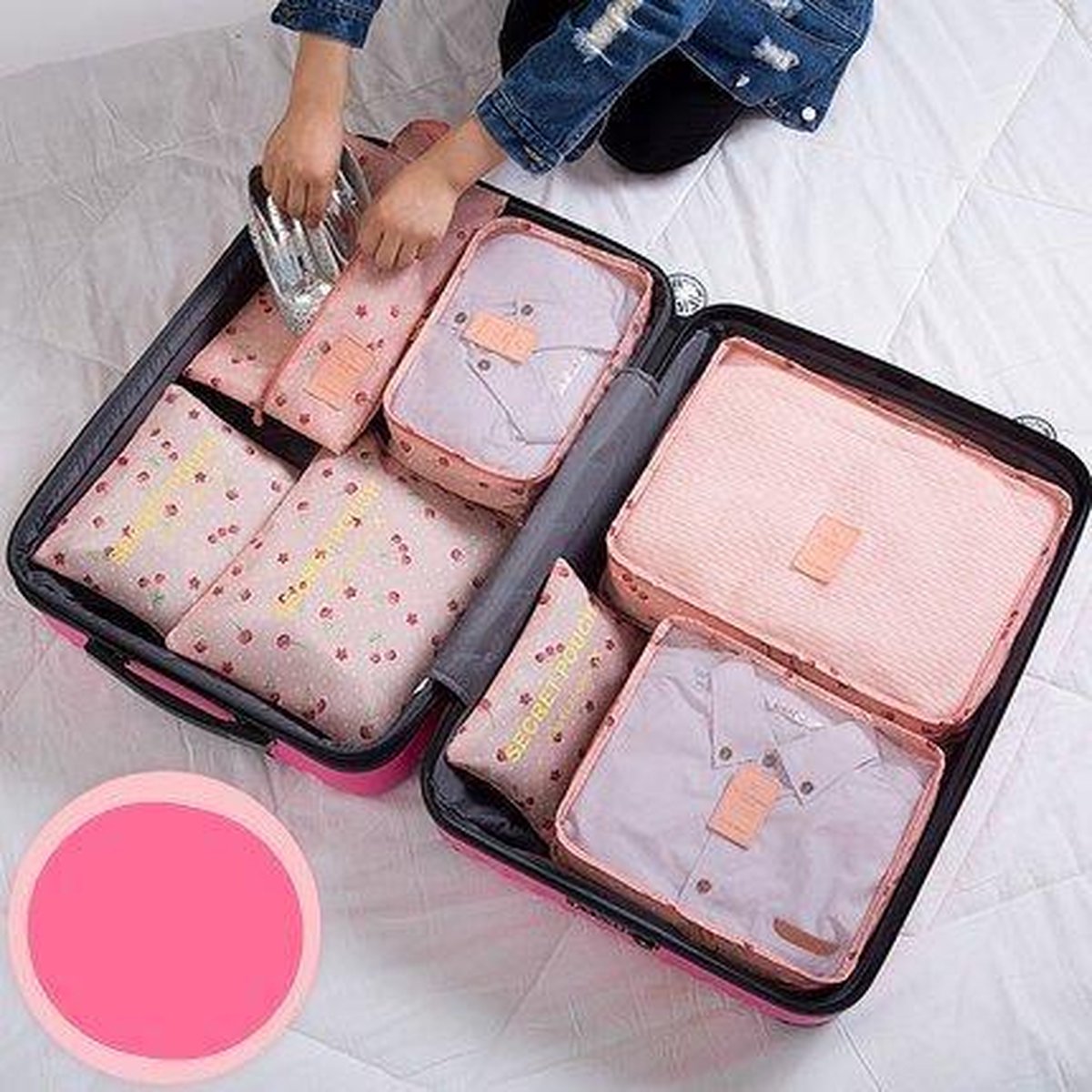 Packing Cubes Set - Koffer Organiser Reistas Pack Cube - Travel Bag ...