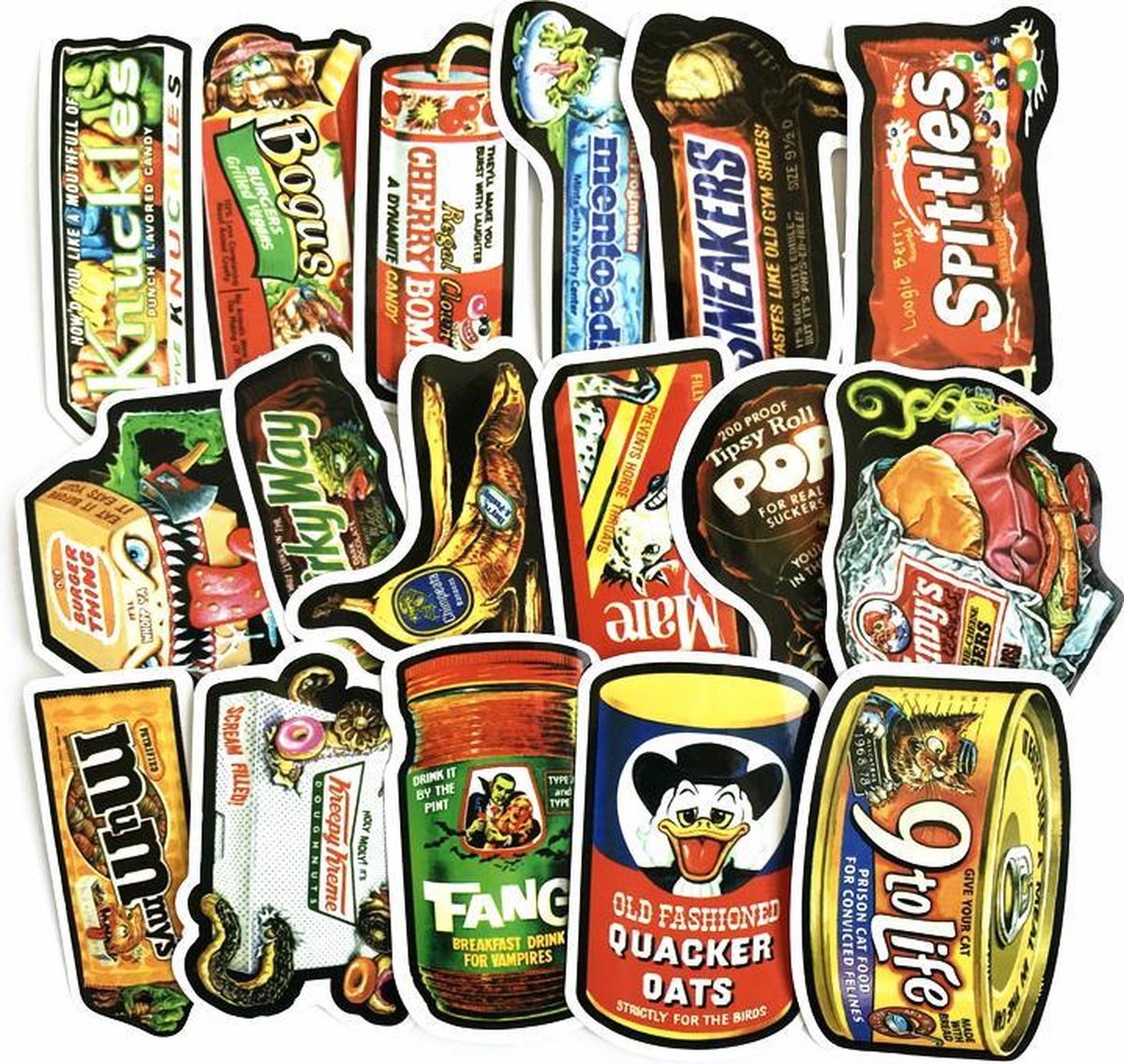 Sticker mix Eten en drinken met Amerikaanse drankjes, snacks en ...