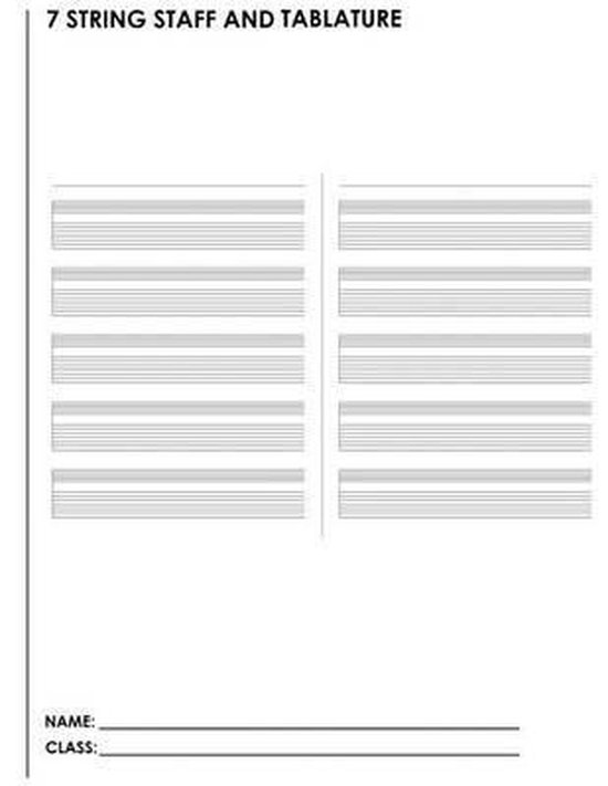 7 String Staff And Tablature | bol.com
