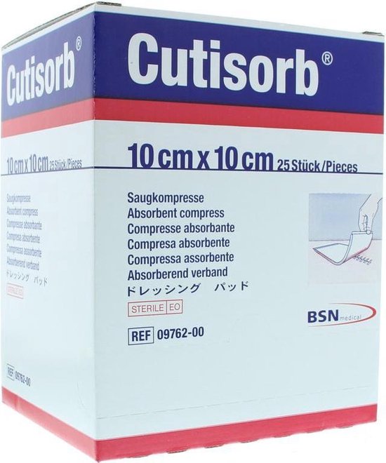 Cutisorb BSN 10 x 10 cm steriel - 25 stuks | bol.com