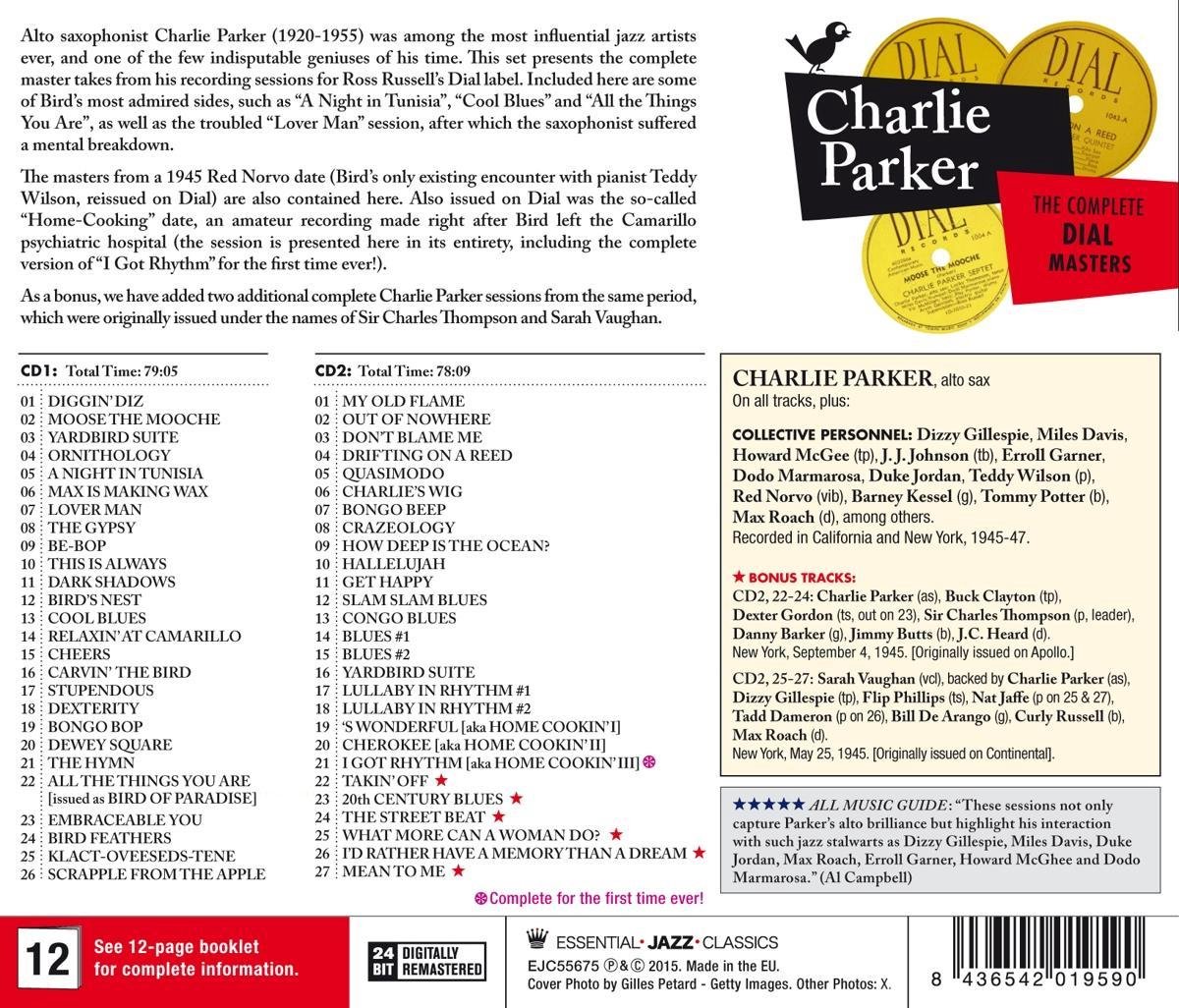 Parker Charlie - Complete Dial Masters, Charlie Parker | CD (album) | Muziek | bol.com
