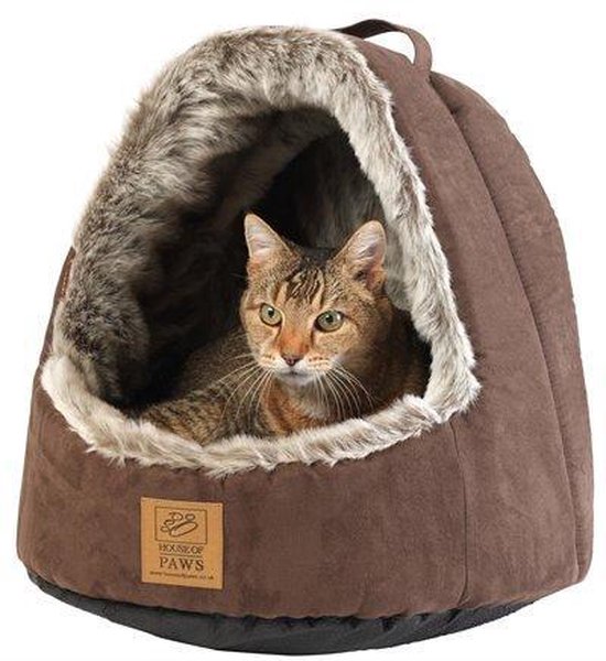 House Of Paws Kattenmand Iglo Arctic Fox Suedine Bruin 38X38X40 CM ...