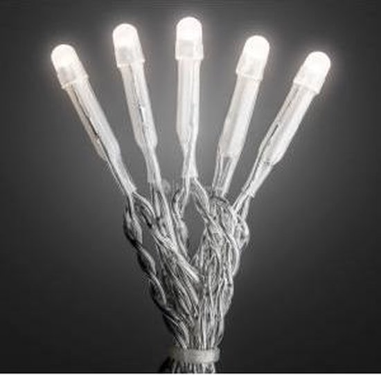 Micro LED lichtsnoer transparant met 100 warm witte lampen | bol