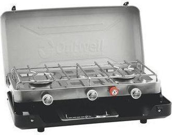 Outwell Gourmet Cooker 3-Burner Stove w/Grill - Gaskooktoestel - RVS ...