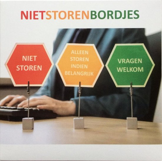 Niet Storen Bordje - Nederlandse editie - Met zilverkleurige houder | bol