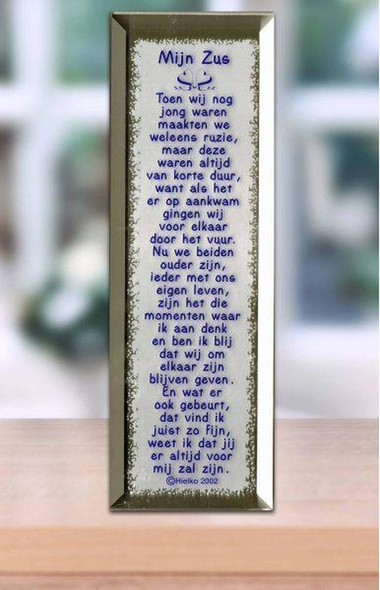 Tekst spiegel mijn zus (Toen wij nog jong waren...) | bol.com