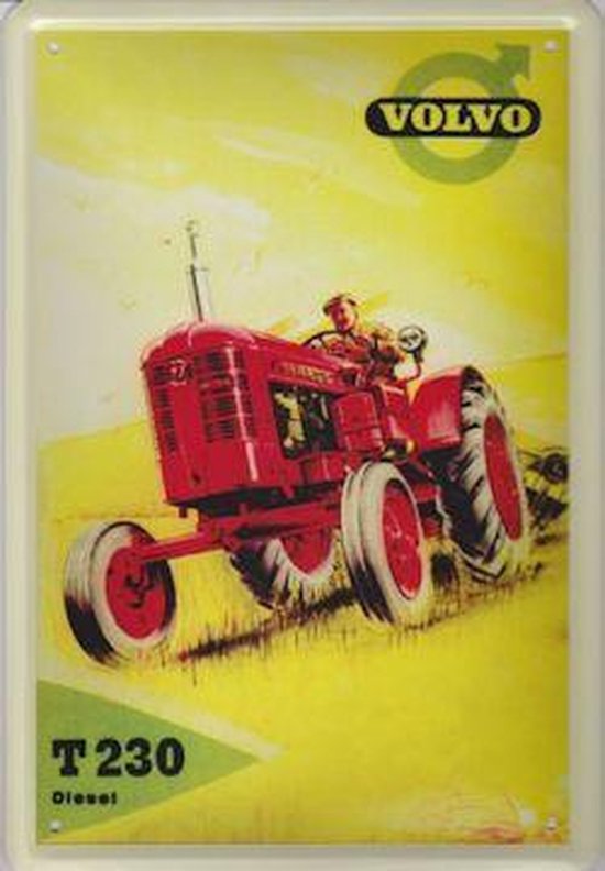 Volvo Tractor reclame T230 Diesel reclamebord 10x15 cm | bol.com