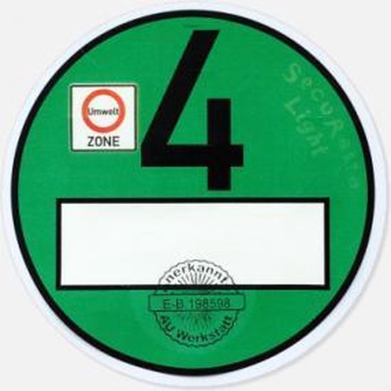 Milieusticker voor Duitsland | EURO4 Groene Umweltplakette | bol.com