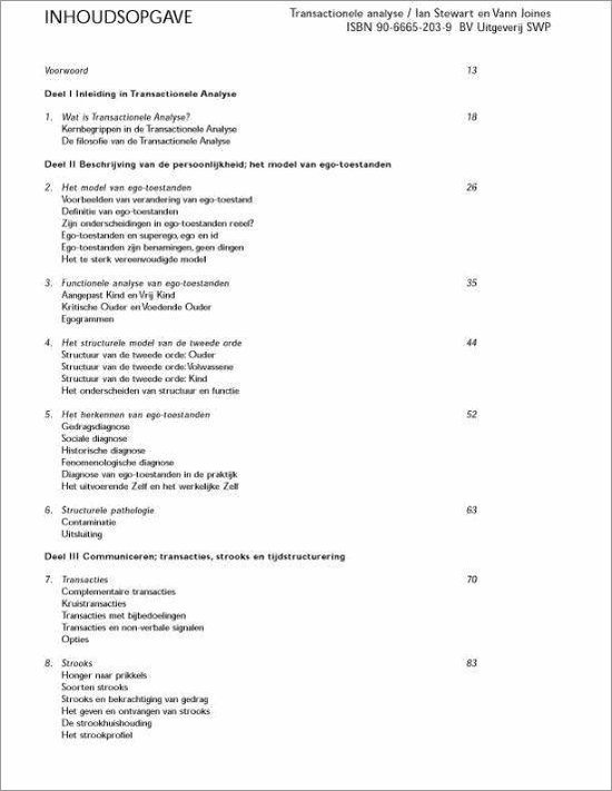 Transactionele Analyse - model voor communicatie - handboek | bol