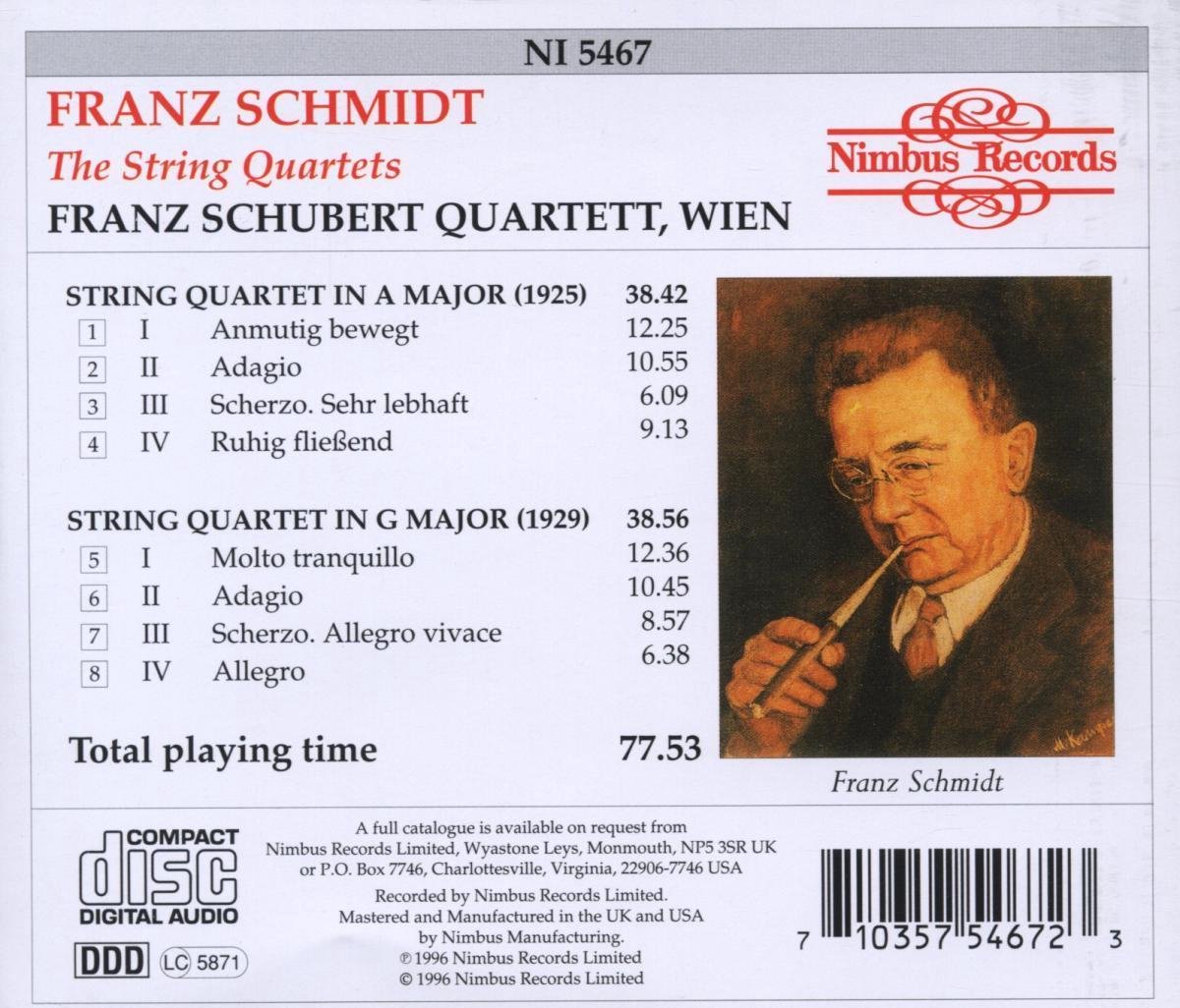 Franz Schubert Quartet - Schmidt: The String Quartets (CD), Franz ...